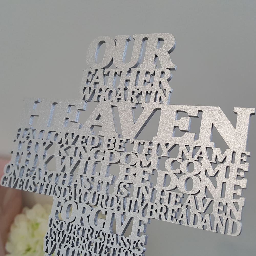 The Lords Prayer Cross - Laser Cut Our Father | Tekneek Lasering